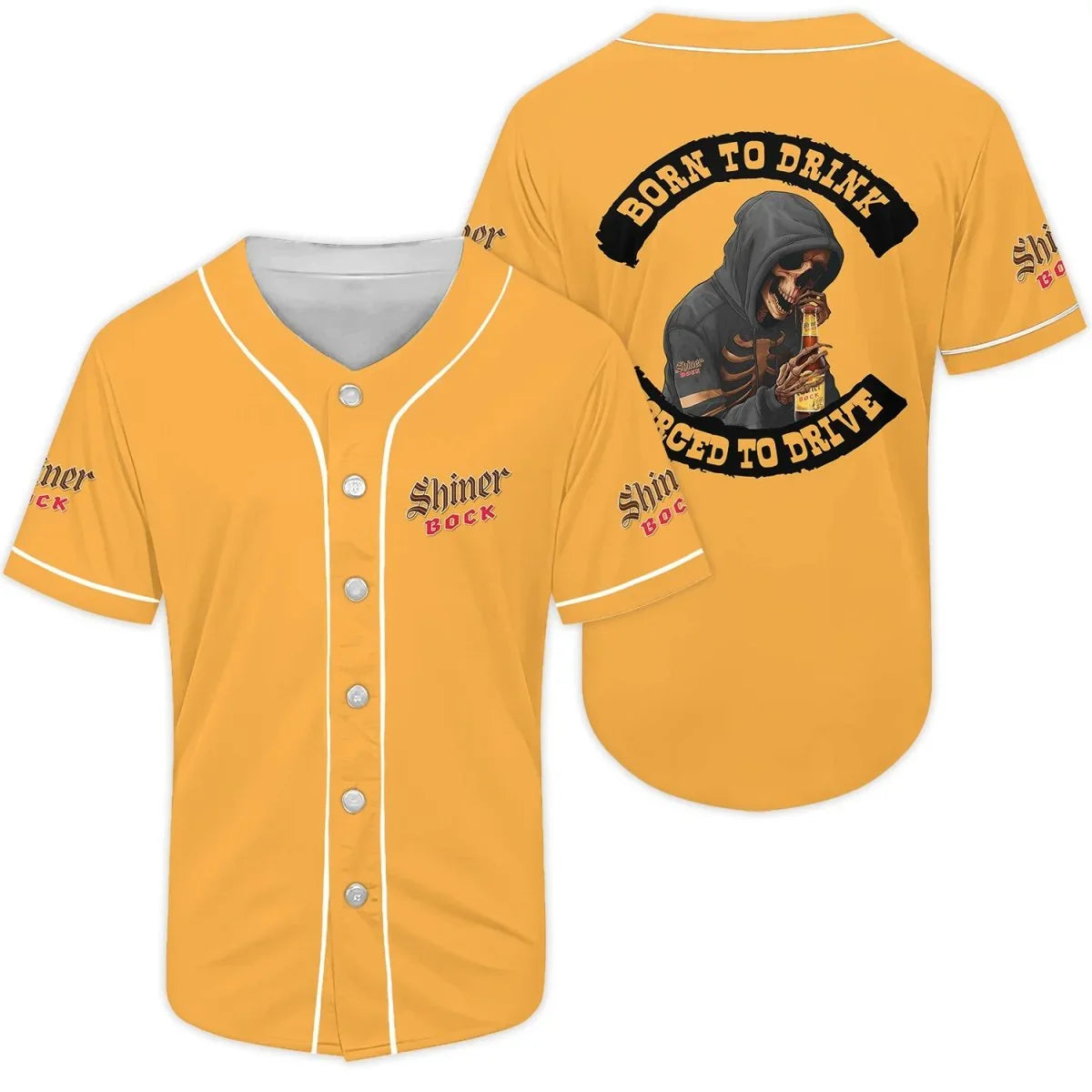 Born To Drink Shiner Bock Baseball Jersey | Shiner Bock Jersey