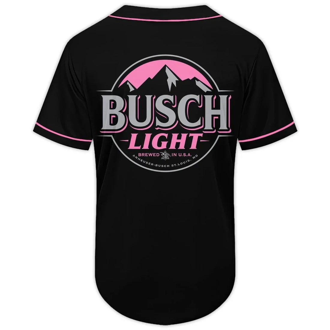 Black Pink Busch Light Baseball Jersey | Busch Light Jersey