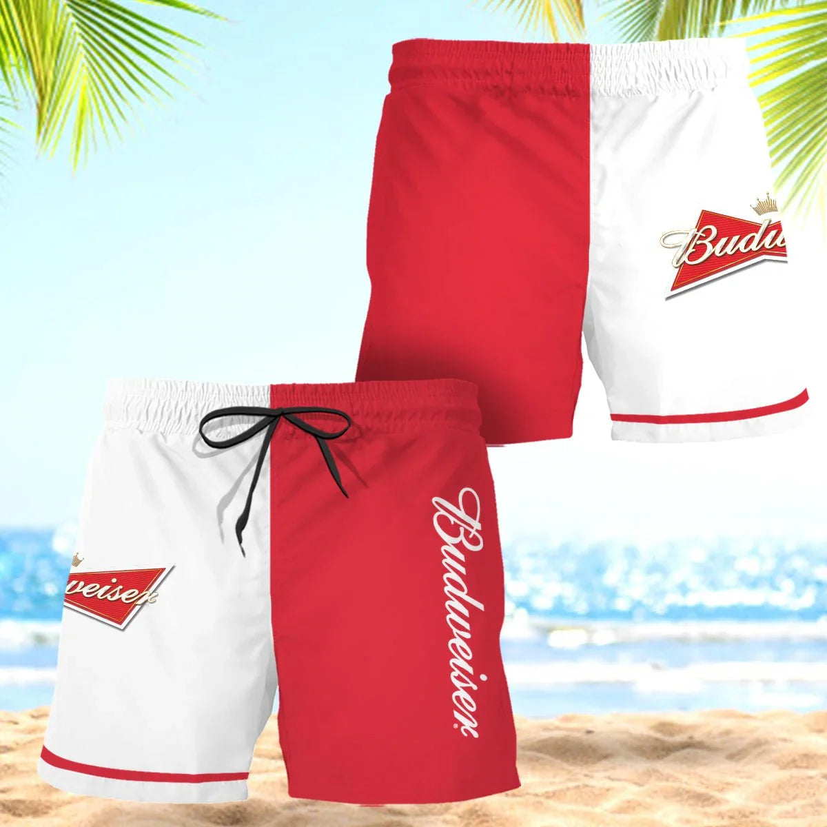 Budweiser Basic Colorful Swim Trunks | Budweiser Summer Shorts