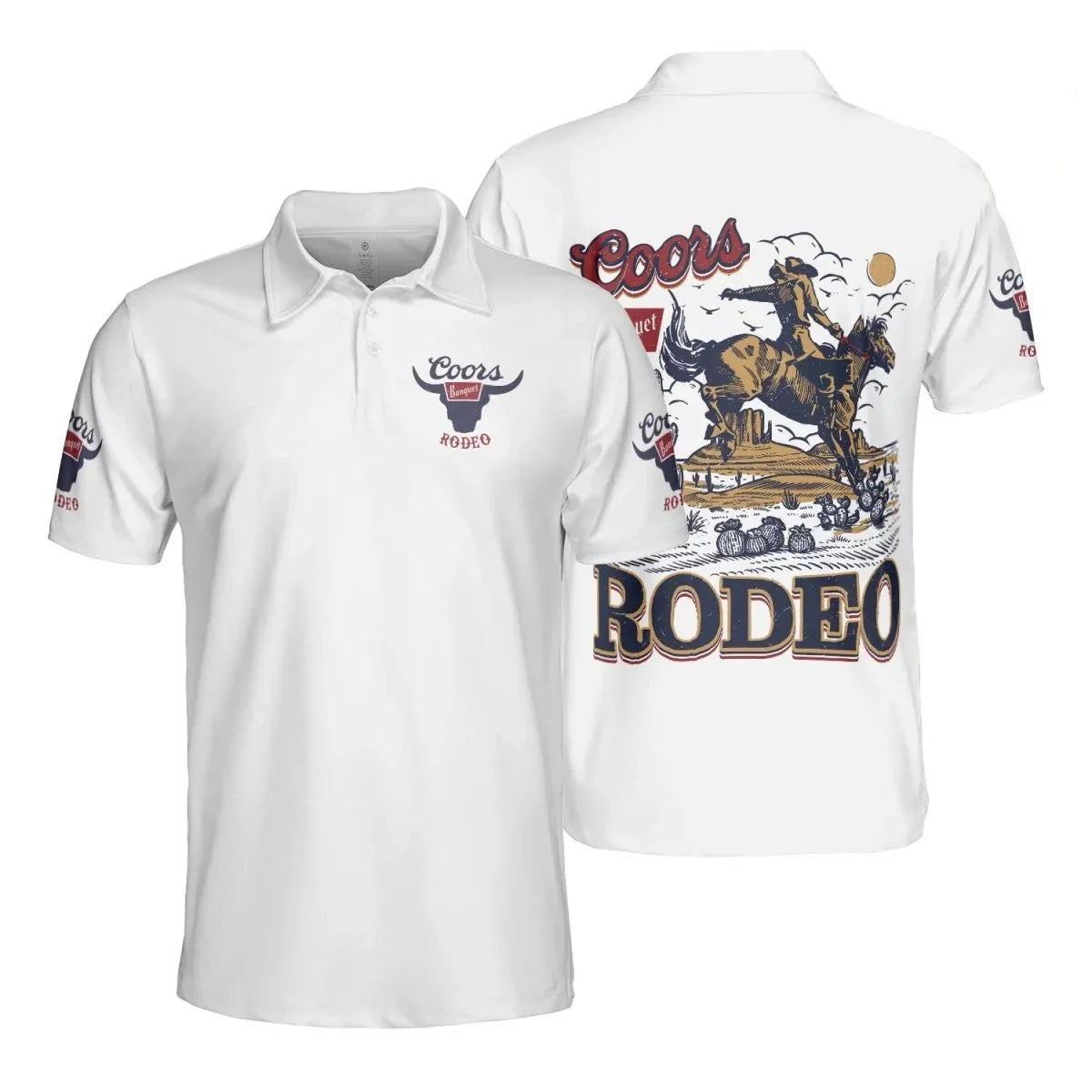 Coors Banquet Rodeo Cowboys Polo Shirt - Stylish & Comfortable