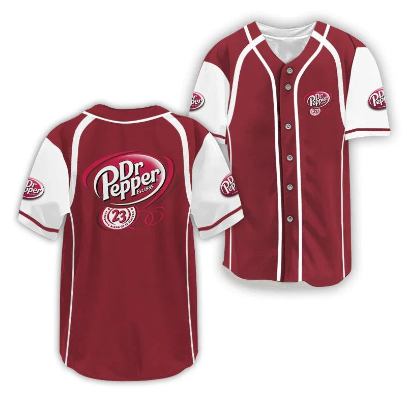 Dr Pepper Dual Trim Baseball Jersey | Dr Pepper Baseball Jersey