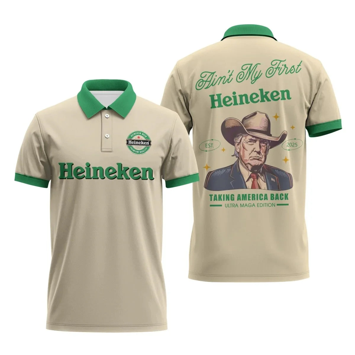 Heineken Trump Polo Shirt | Heineken Polo Shirt | Trump Polo Shirt