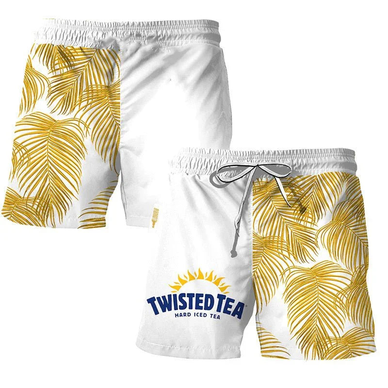 Twisted Tea Tropical Fern Swim Trunks | Twisted Tea Pool Shorts