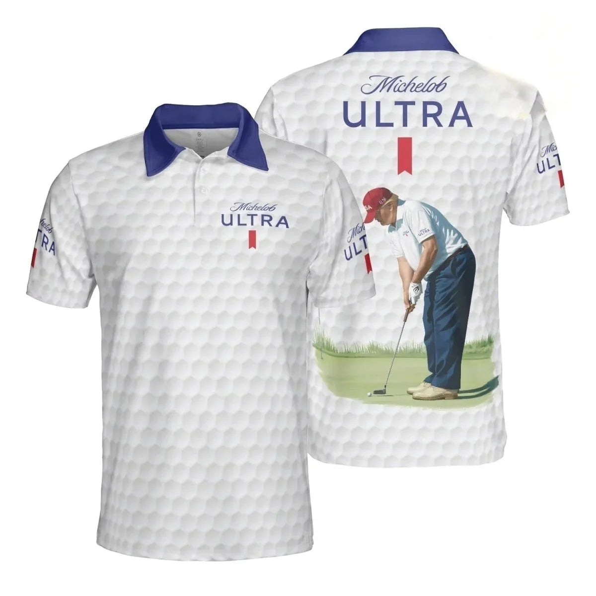 Michelob Ultra Donald Trump Golf Polo Shirt - Stylish Polo Shirt