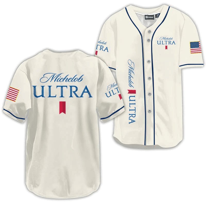 Michelob Ultra USA Flag Baseball Jersey | Michelob Ultra Jersey Shirt