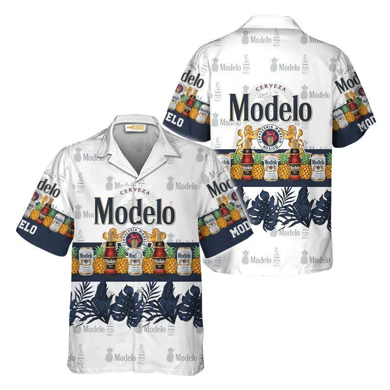 Modelo With Pineapple Hawaiian Shirt | Summer Shirt