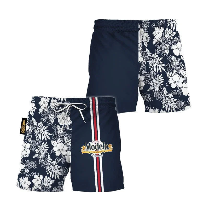 Modelo Flower Stripe Swim Trunks | Modelo Beach Shorts