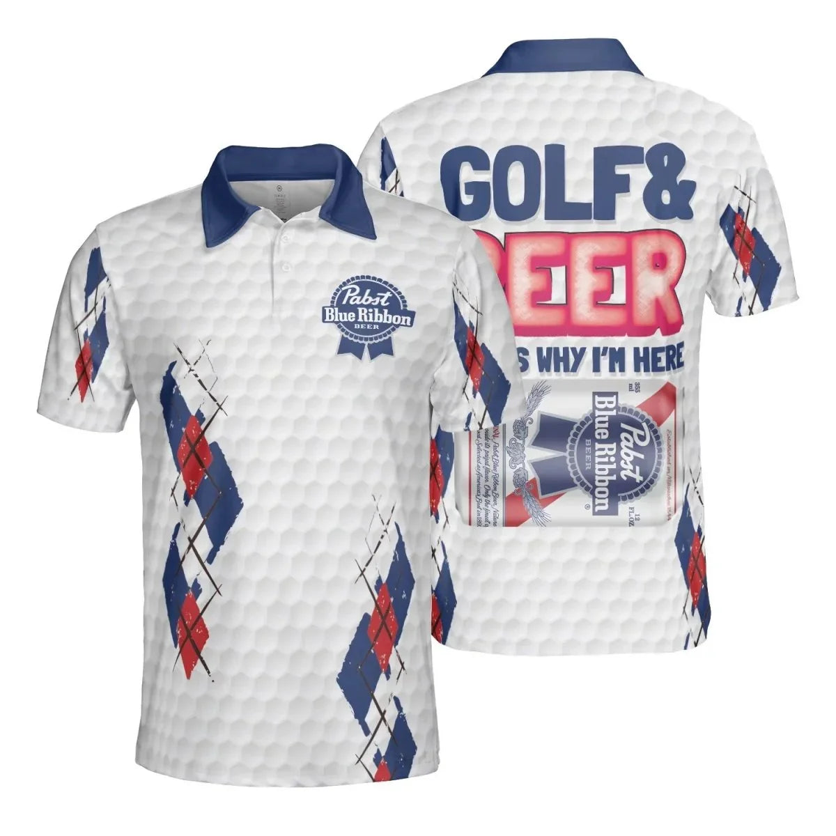 Pabst Blue Ribbon Beer & Golf Polo Shirt - Stylish & Comfortable