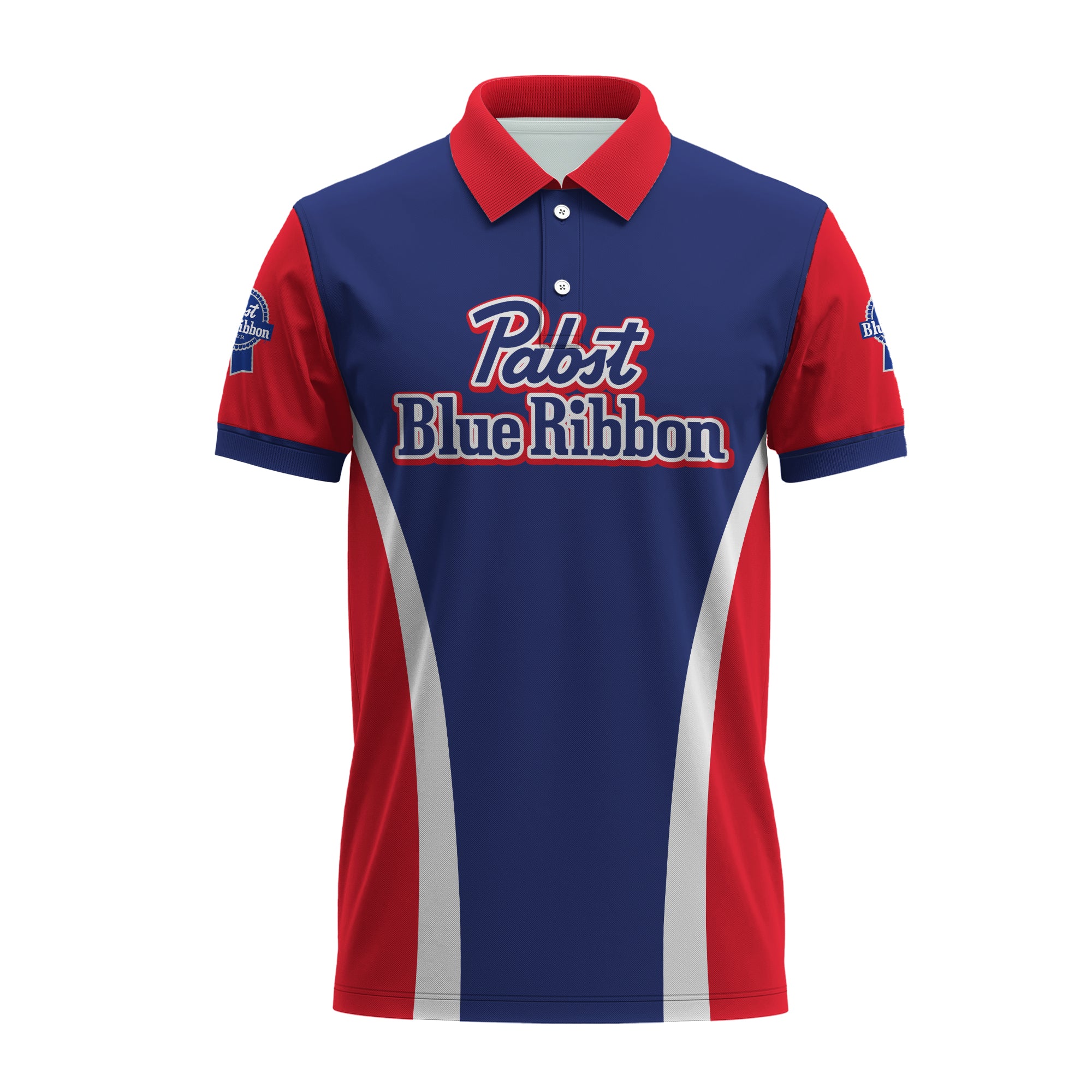 Pabst Blue Ribbon Summit Flow Polo Shirt | PBR Polo Shirt | Polo Shirt