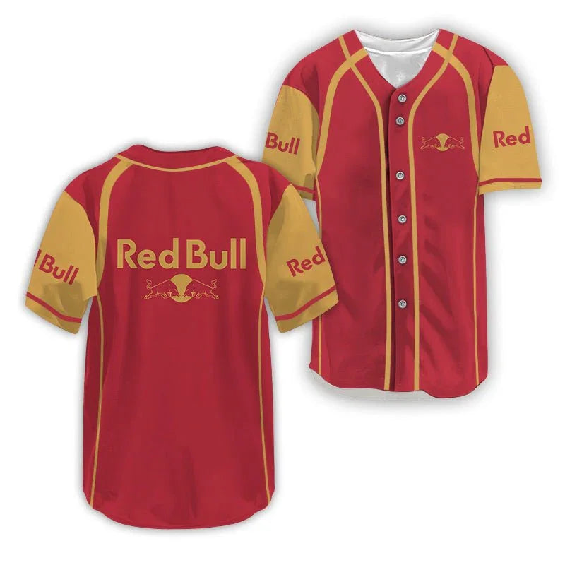 Red Bull Dual Trim Baseball Jersey | Red Bull Baseball Jersey
