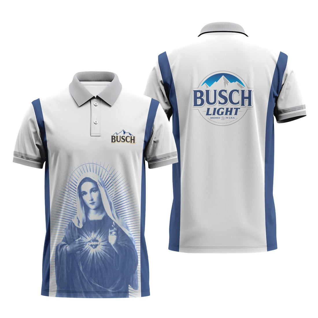 Busch Light Sacred Maria Polo Shirt | Busch Light Polo Shirt