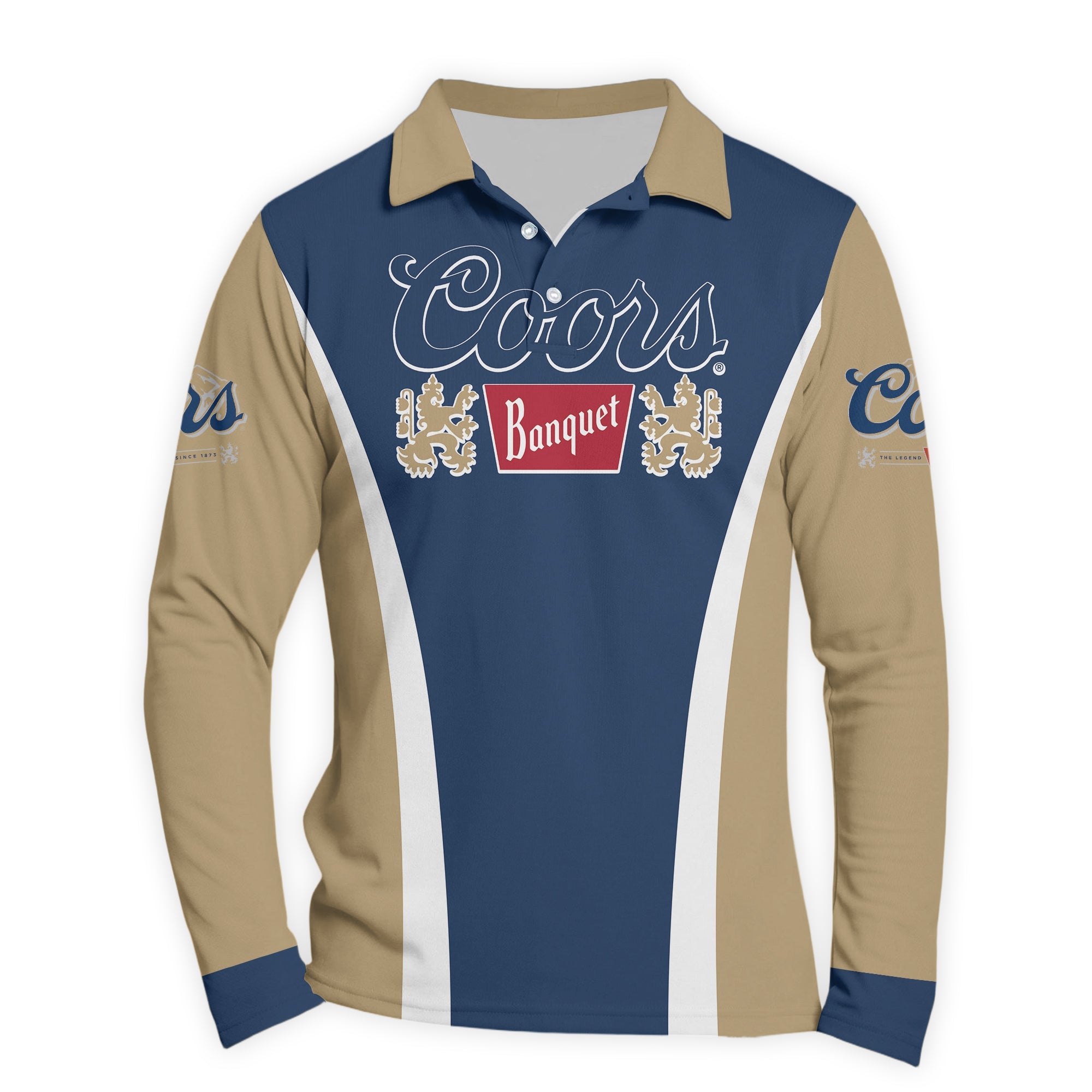 Coors Banquet Summit Flow Golf Long Sleeve Polo Shirt | Polo Shirt