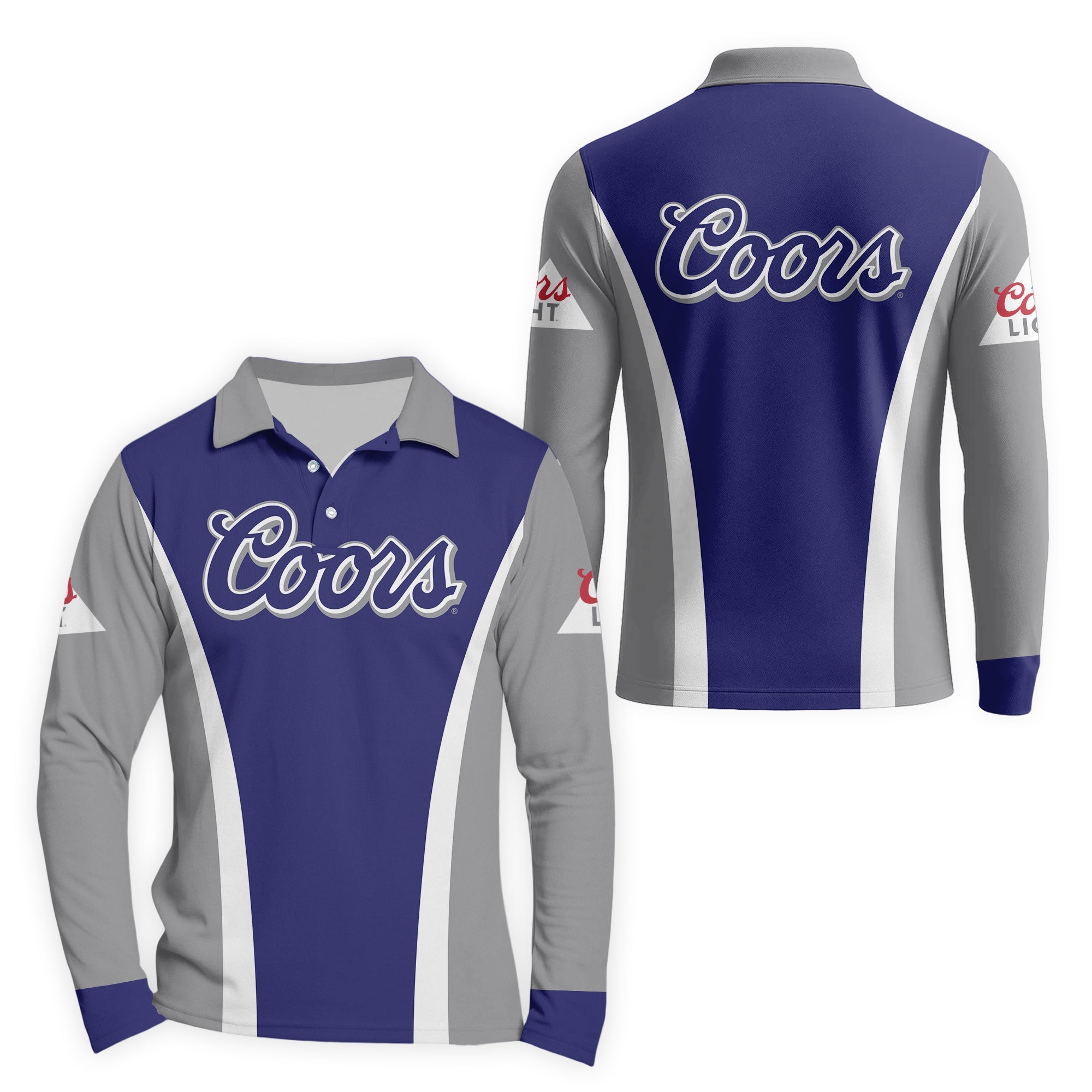 Coors Light Summit Flow Long Sleeve Polo Shirt | Coors Polo Shirt