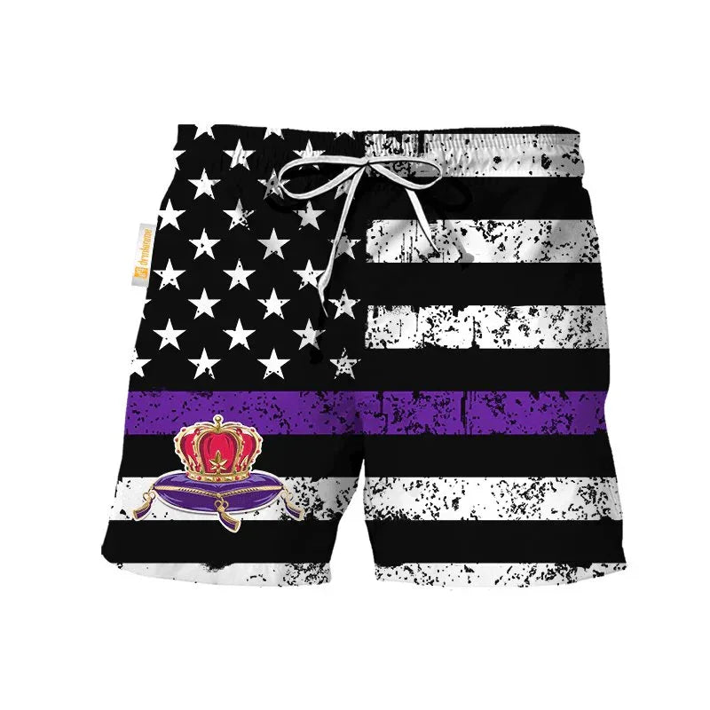 Crown Royal USA Flag Swim Trunks | Crown Royal Hawaiian Shorts