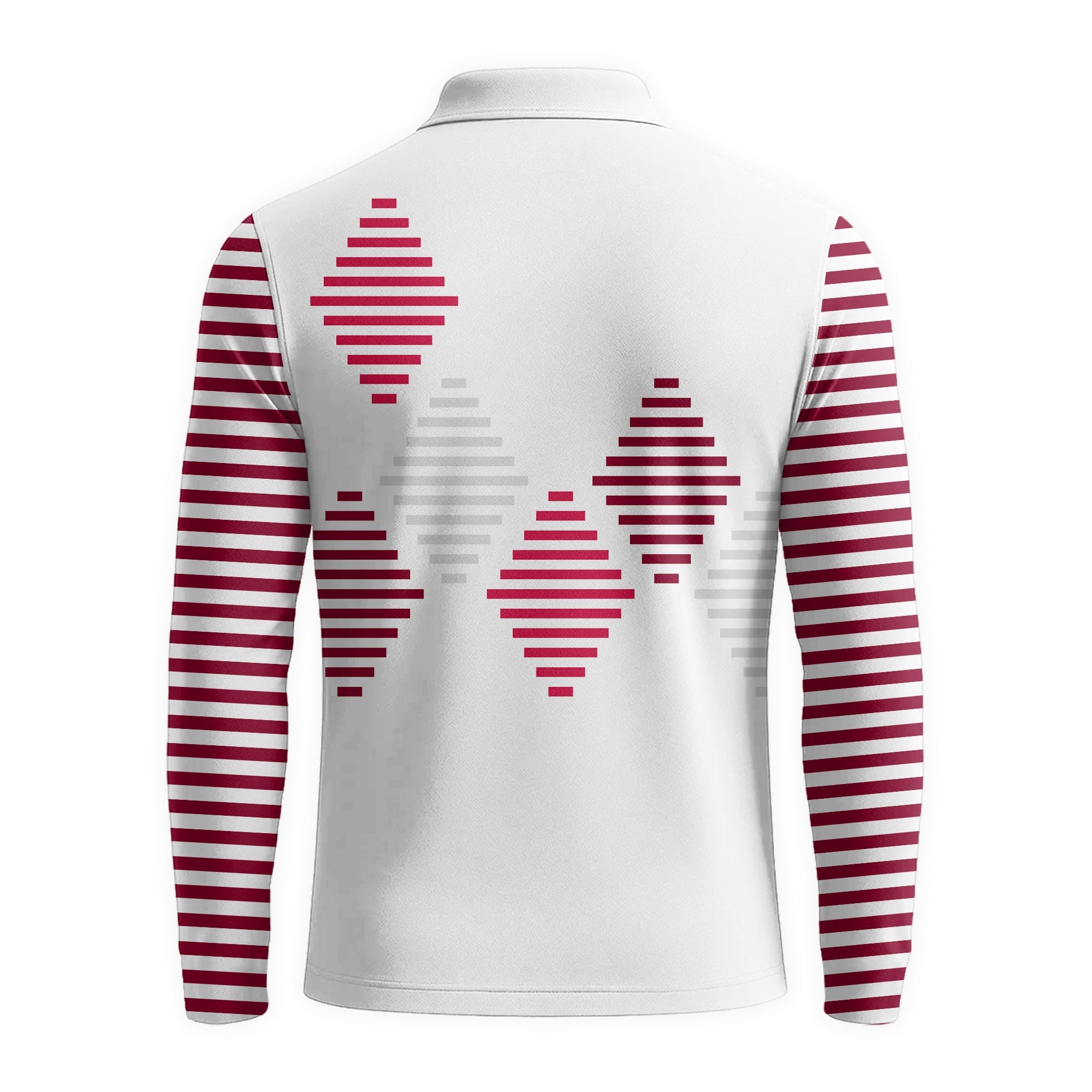 Dr Pepper Diamond Stripe Golf Long Sleeve Polo Shirt | Polo Shirt