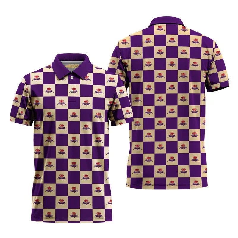 Crown Royal Collab Gingham Polo Shirt | Crown Royal Golf Shirt