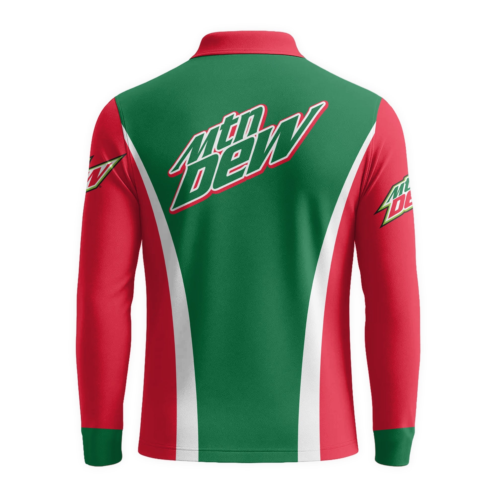 Mountain Dew Summit Flow Golf Long Sleeve Polo Shirt | Polo Shirt