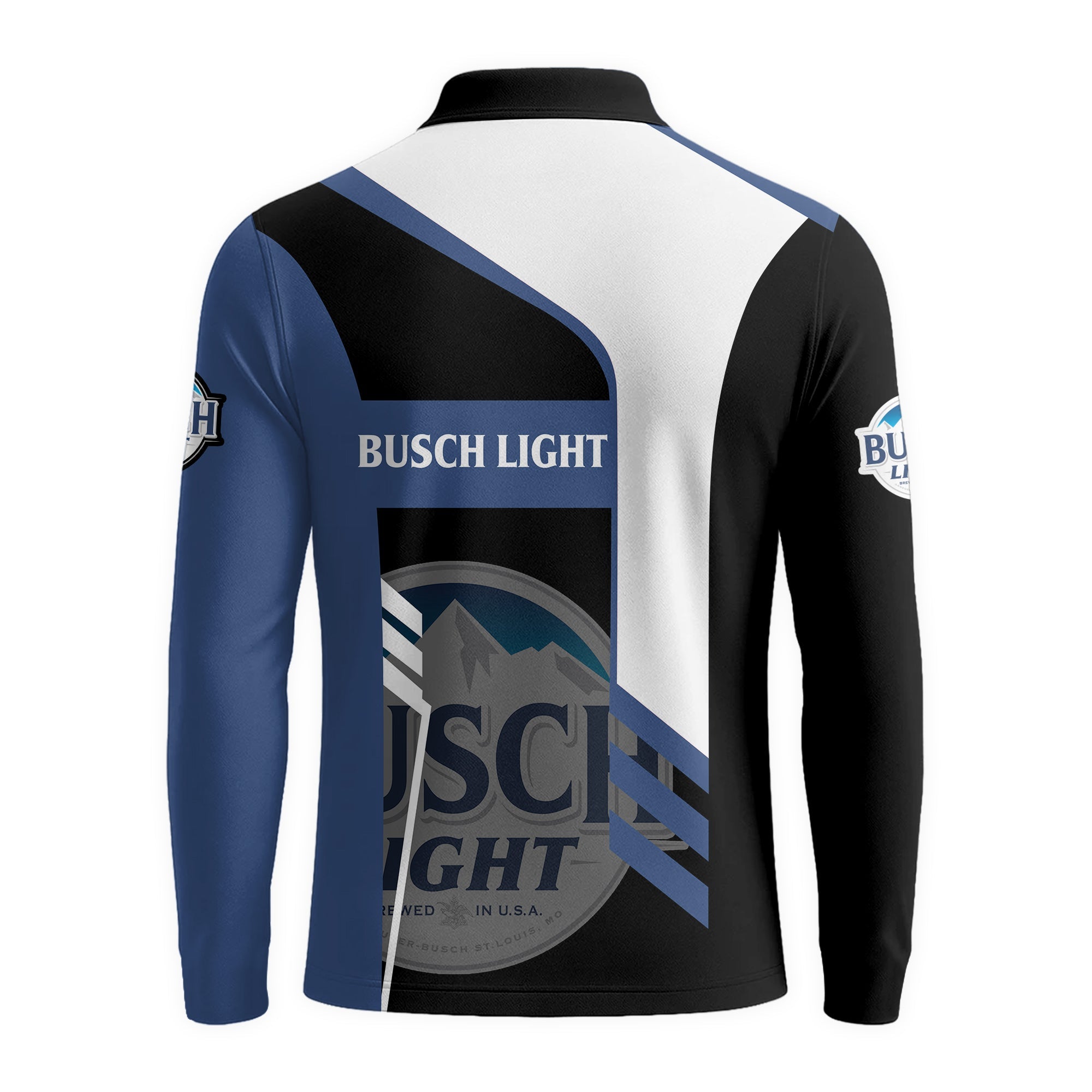 Personalized Busch Light Speedline Legacy Golf Long Sleeve Polo Shirt