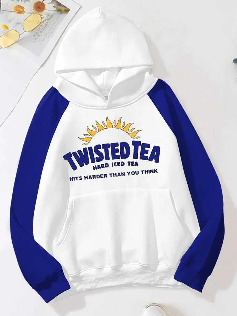 Twisted Tea Basic Blue And White Hard Iced Tea Hoodie | AOP Hoodie