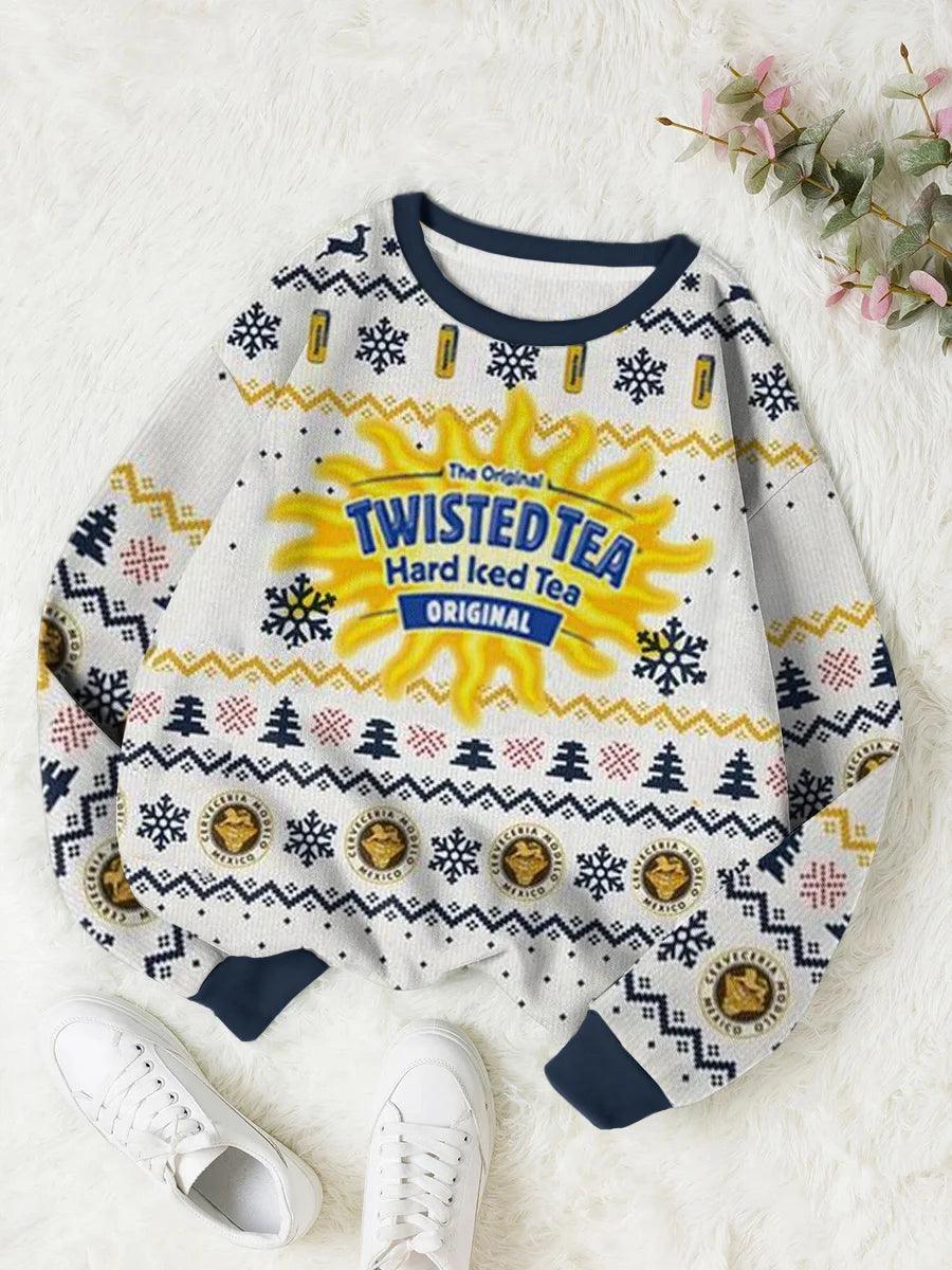 Twisted Tea Christmas Hard Iced Tea Ugly Sweater | Twisted Tea Sweater
