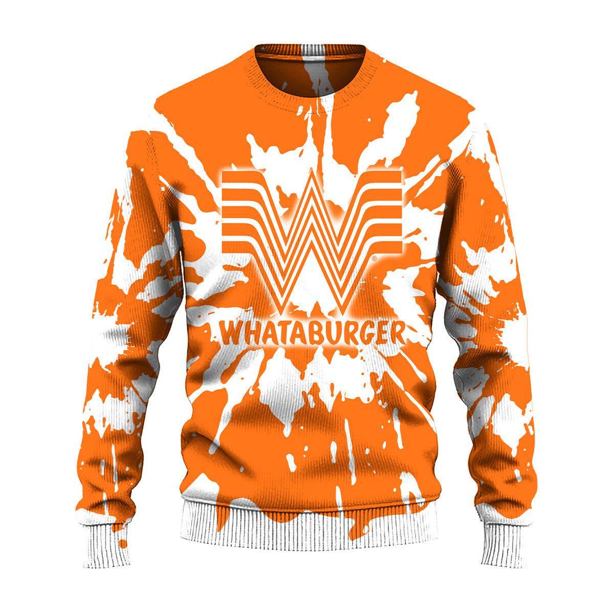 Whataburger Tie Dye Sweatshirt | Whataburger Sweater|Whataburger shirt