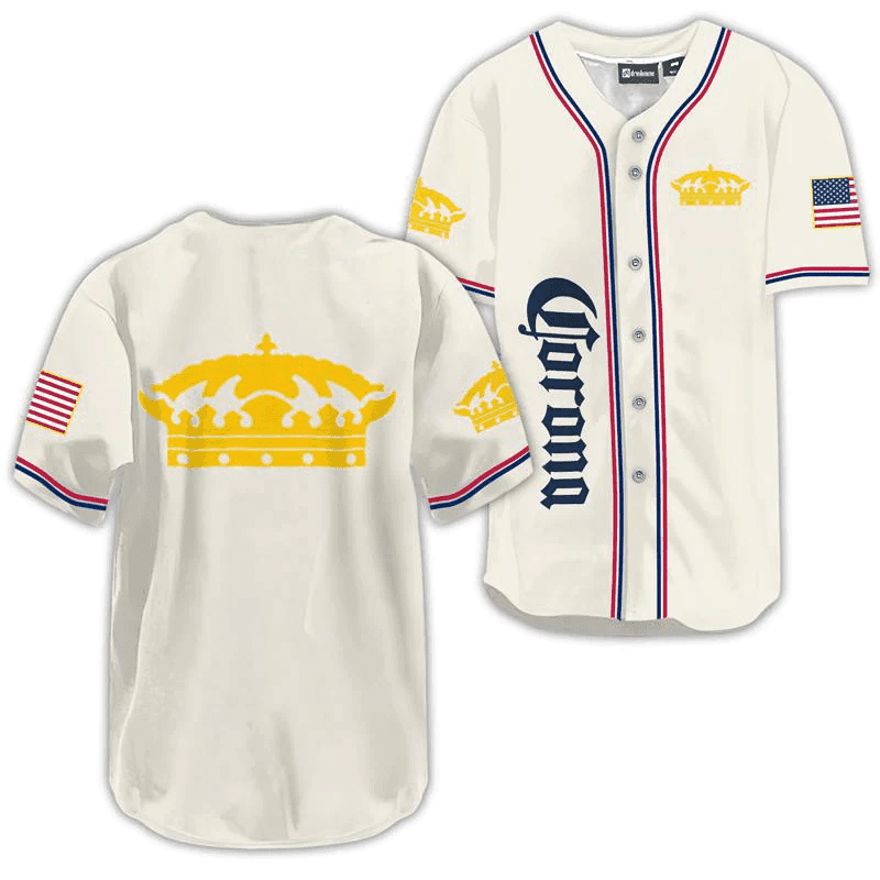 Corona Extra USA Flag Baseball Jersey | Corona Extra Jersey Shirt